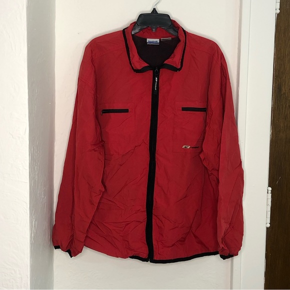 Reebok | Jackets & Coats | Reebok Mens Vintage Red Windbreaker Jacket L ...
